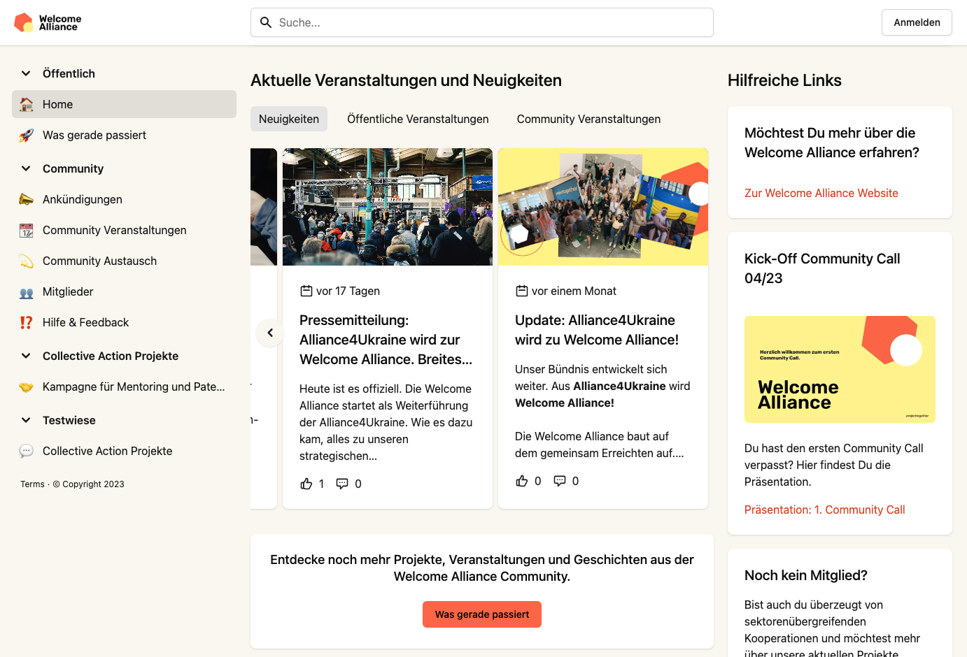 Mitmachen • Welcome Alliance